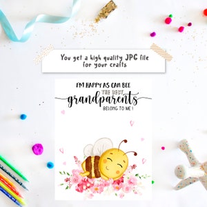 Happy as Can Bee Printable Handprint / Grandparents Day Card ...