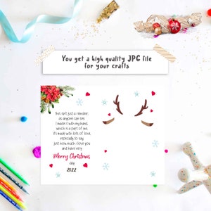 Handprint Reindeer Poem Art Printable Download Template - Etsy