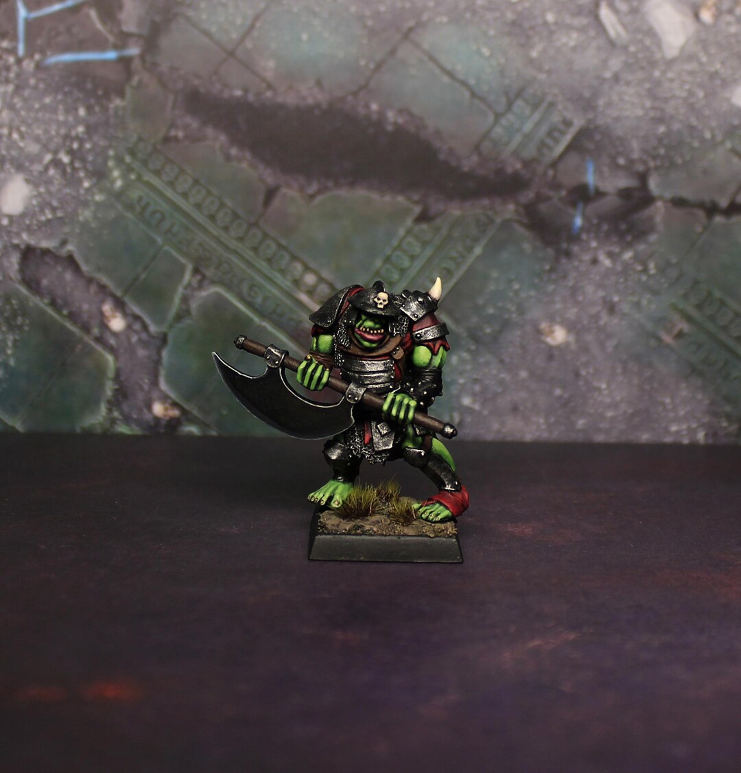 Reaper Miniatures Painted D&D Pathfinder Gologh Black Orc Fighter ...