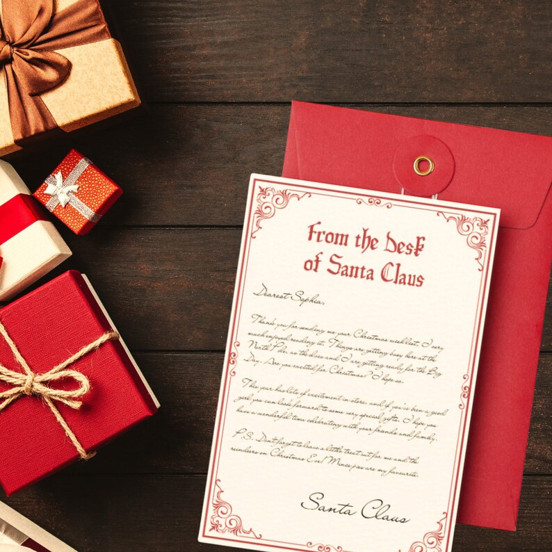 Official Santa Letter Digital Template - Canva Download - 100% ...