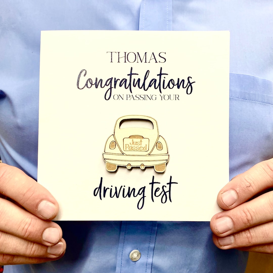 Congratulations Card, Personalised Passed Driving Test Pass , You ...