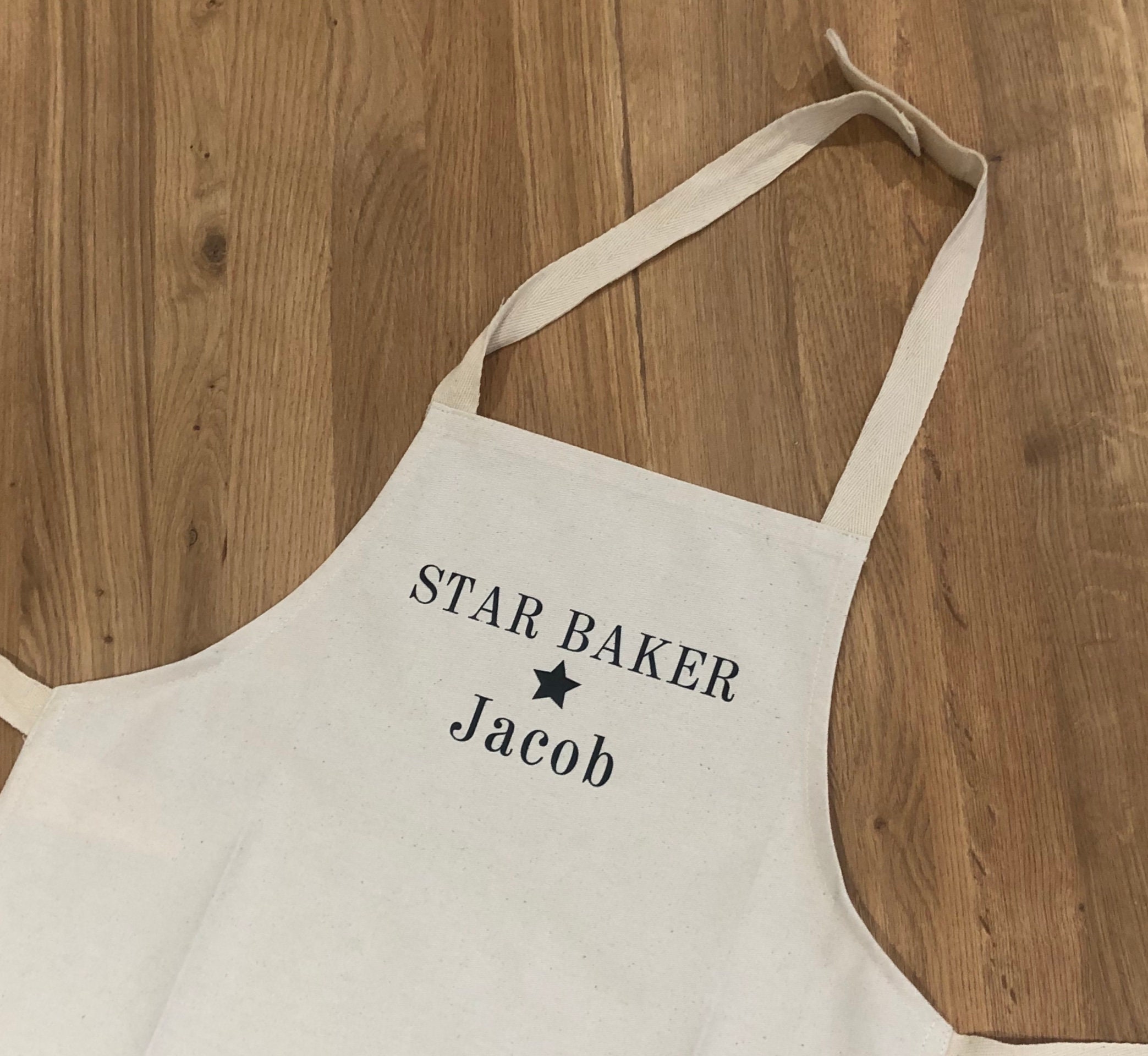 Personalised Name Star Baker Children's Baking Set Apron - Etsy UK