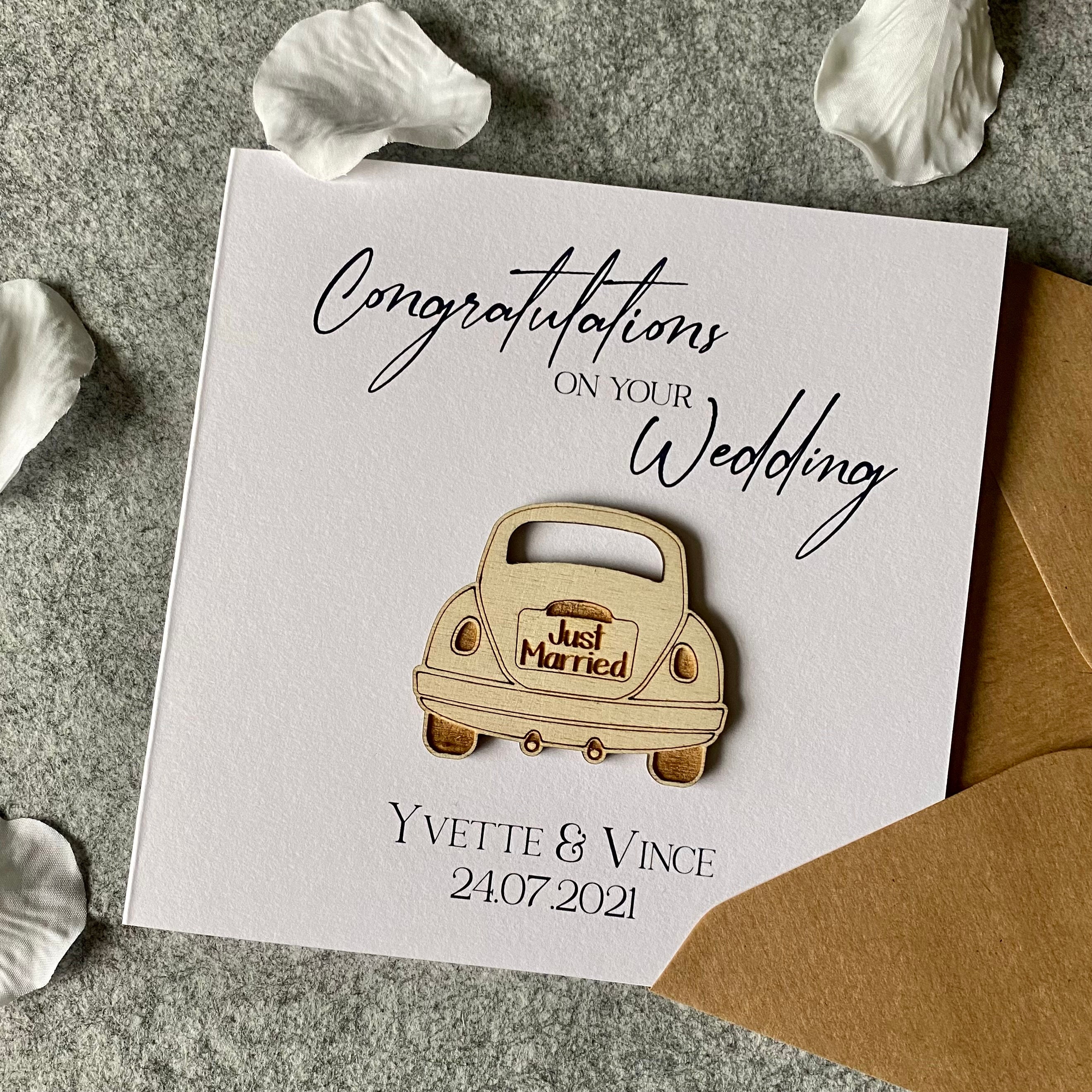 Personalised Wedding Card, Congratulations Wedding Card, - Etsy