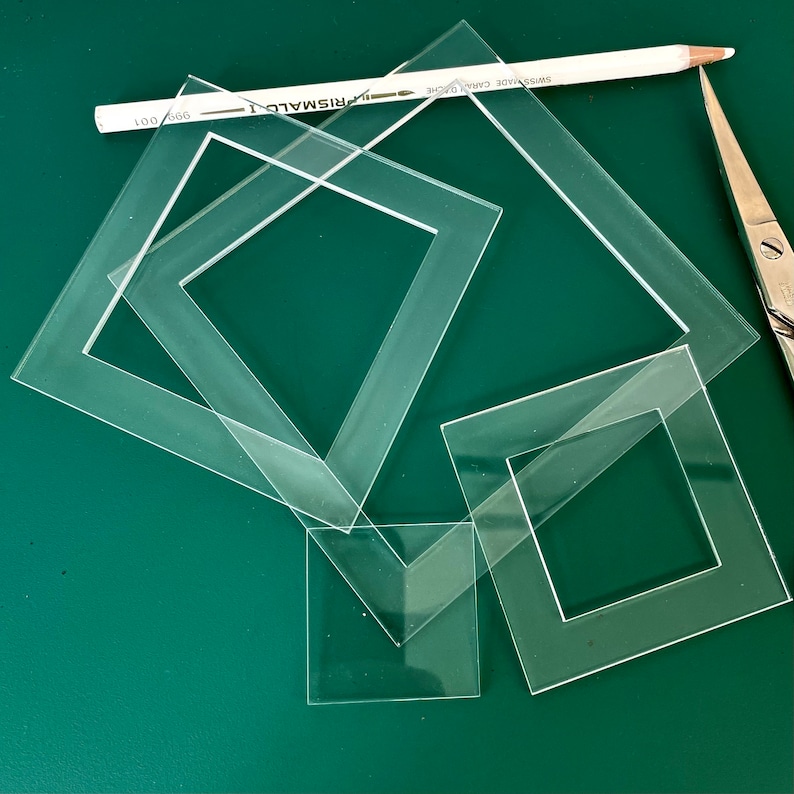 Patchwork 4 Square Templates 3mm Clear Acrylic 1 1/2 | Etsy