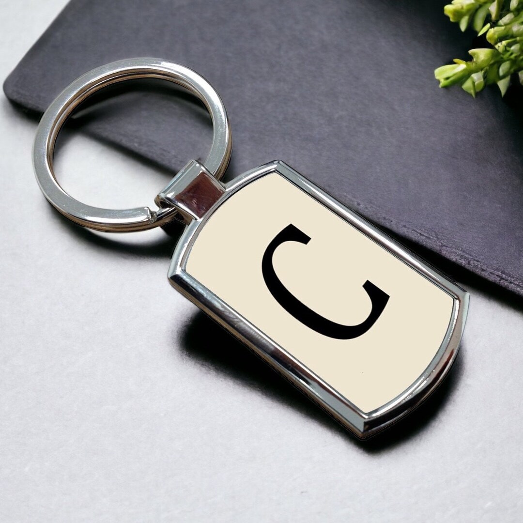 Letter Alphabet Metal Keyring Words Symbols Wedding - Etsy