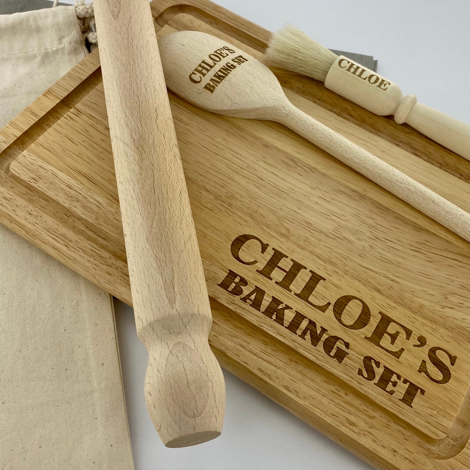 Personalised Baking Set, Adult Baking Set, Full Size Baking Utensils ...