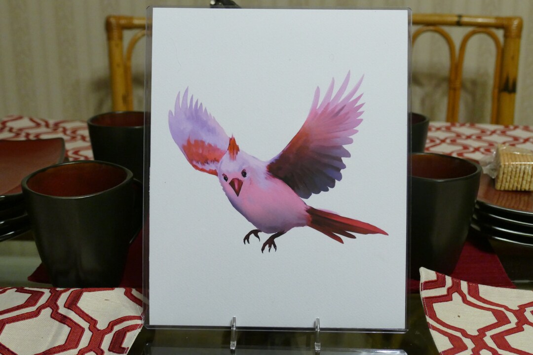 Pink Albino Cardinal Postcard 130lb Card Stock - Etsy