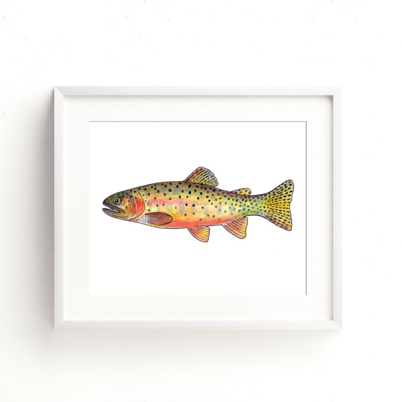 Trout Print - Etsy