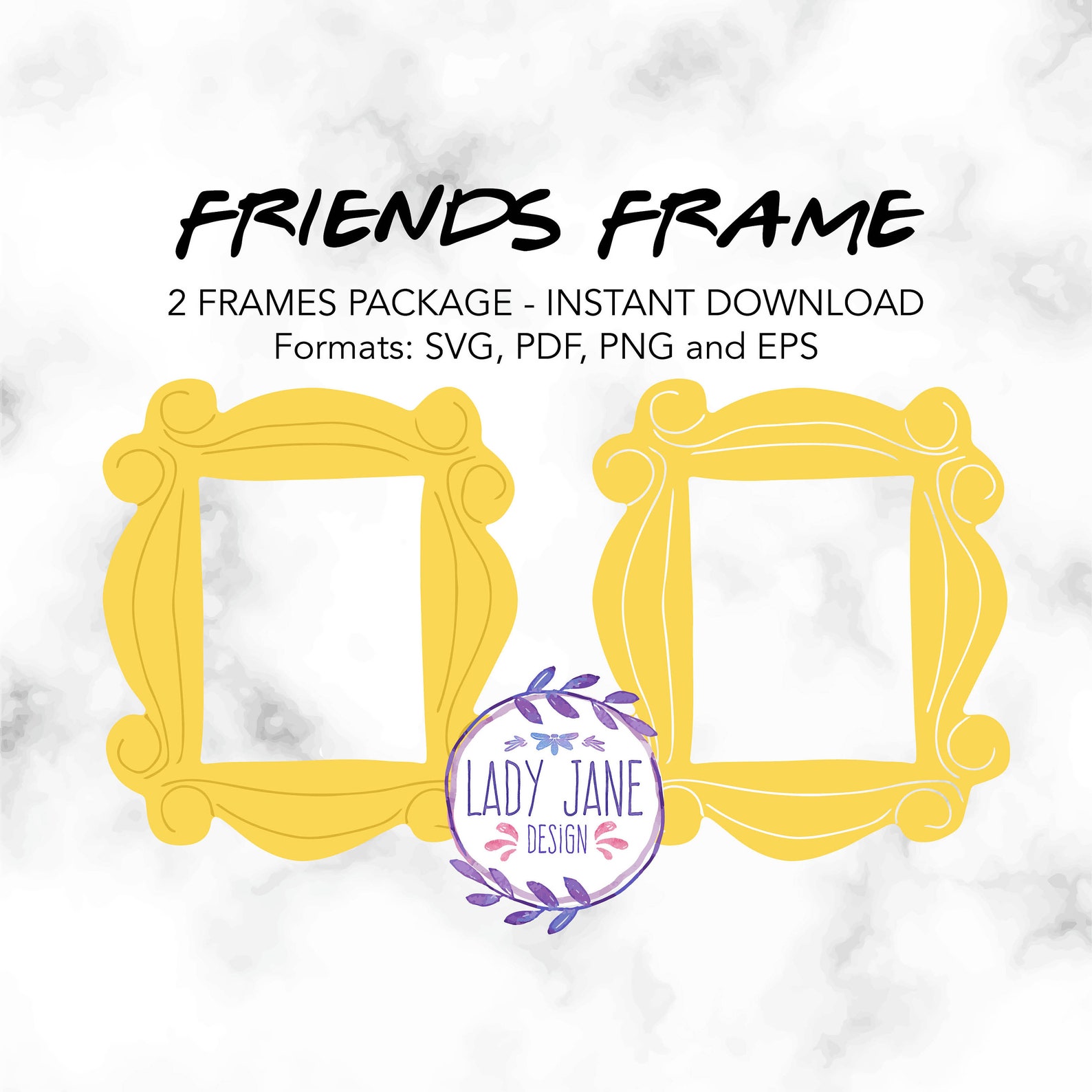 Friends Frame Svg, Friends TV Show SVG, Png, Pdf, Cut File, Friends ...
