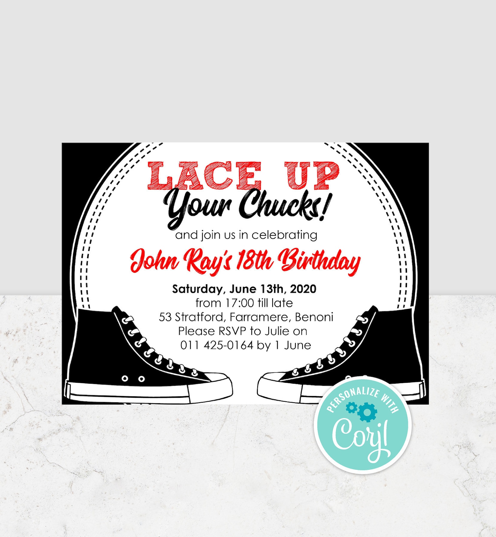 Sneaker Invitation, Black Sneaker Party Theme, Sneaker Birthday Invite ...
