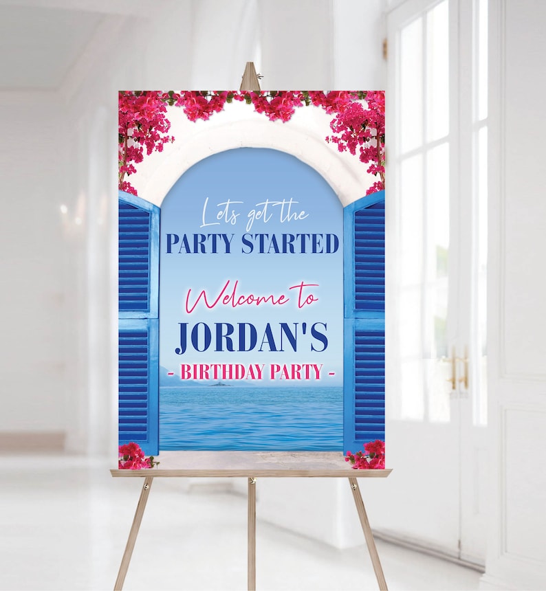 Mediterranean Style Welcome Sign Editable Welcome Sign - Etsy