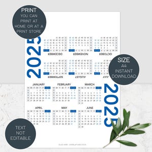 2025 Calendar Instant Download, 2025 Desk Calendar, 2025 Calendar, 2025 ...