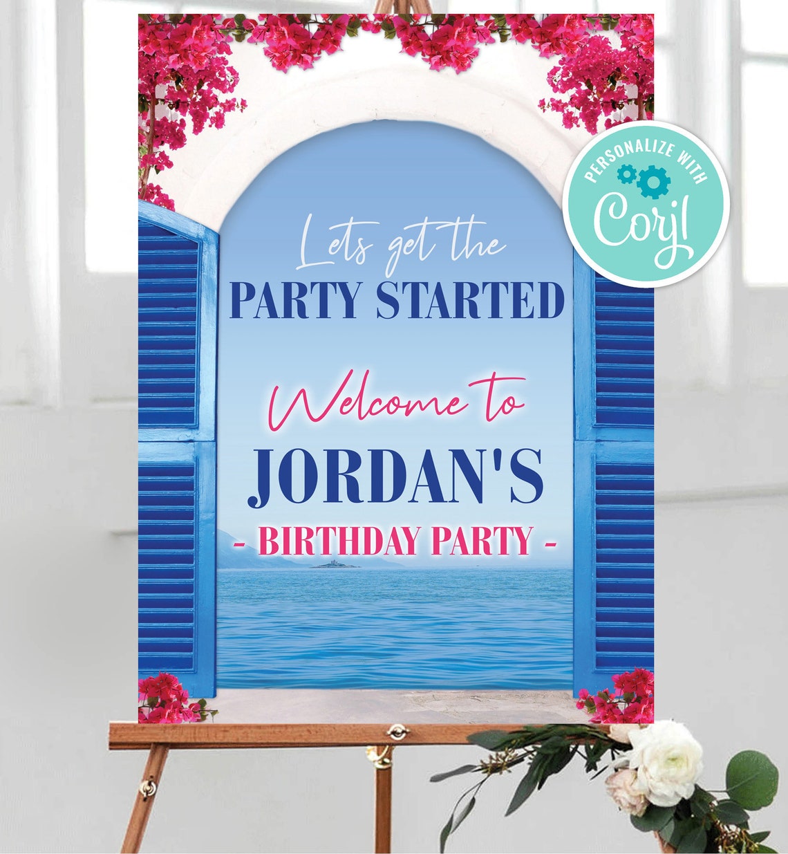 Mediterranean Style Welcome Sign Editable Welcome Sign - Etsy Australia