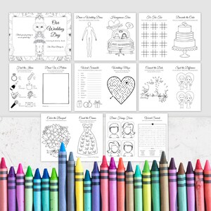 Kids Wedding Activity Pack, Kids Wedding Coloring Book, Wedding ...