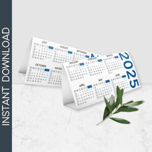 2025 Calendar Instant Download, 2025 Desk Calendar, 2025 Calendar, 2025 ...