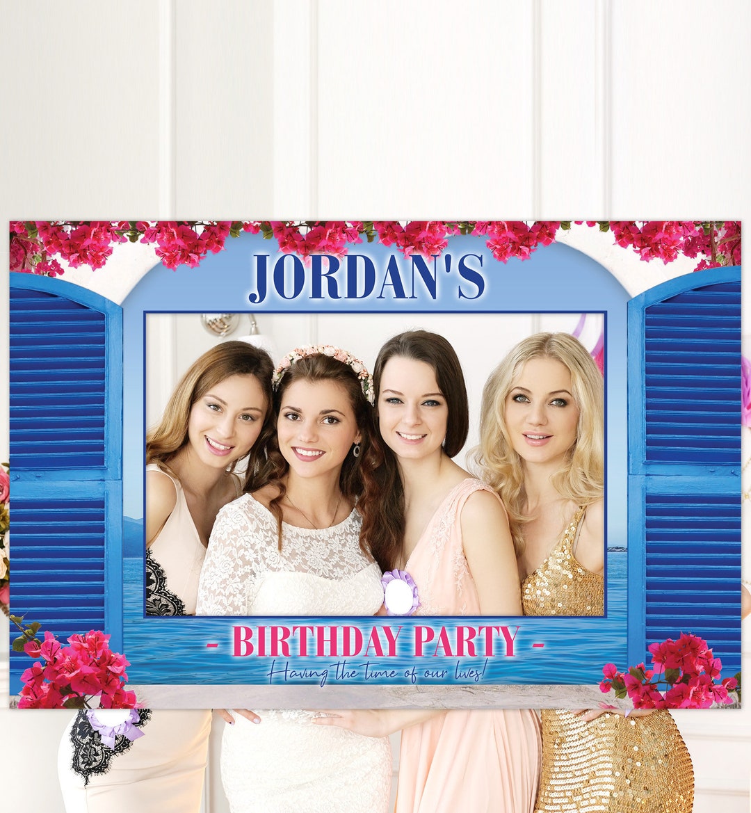 Mediterranean Style Photo Prop, Editable Photo Frame, Printable Photo ...