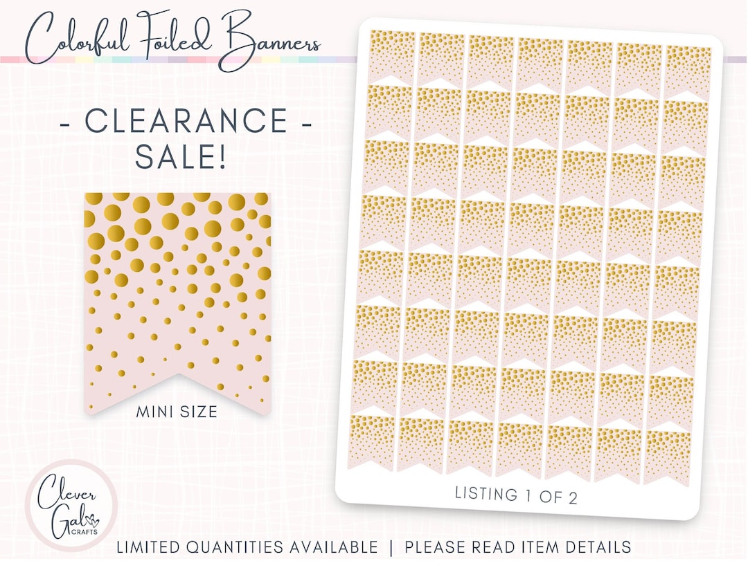 CLEARANCE Mini Drizzle Dot Banners 1 of 2 56 Stickers Total - Etsy