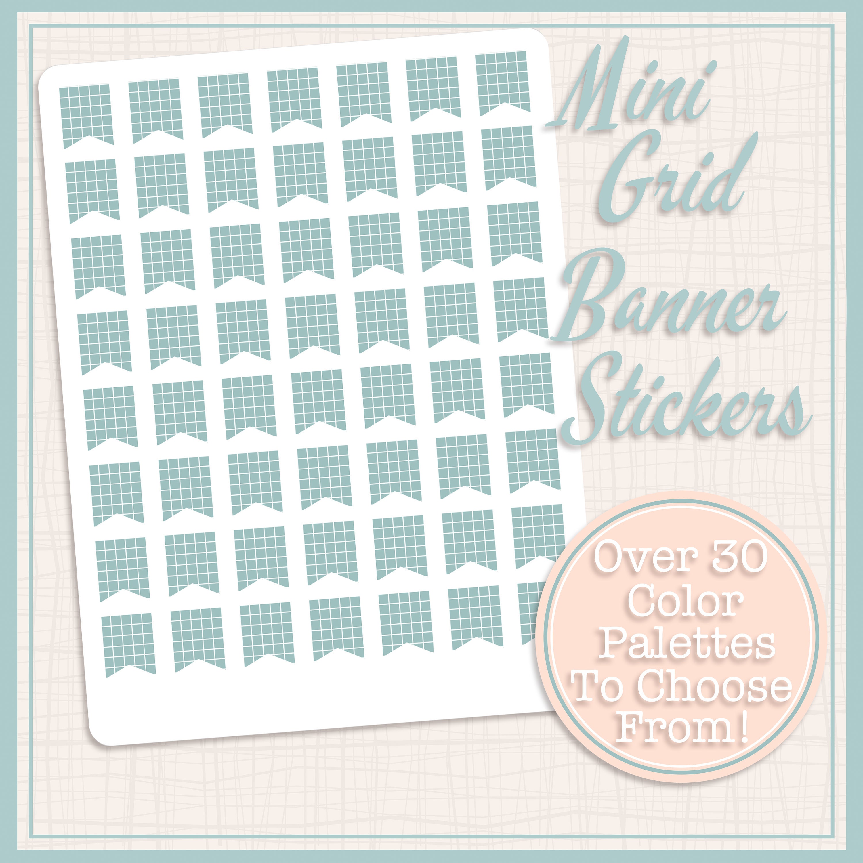 Mini Grid Banners Clear Foiled Banner Stickers 56 Stickers Total ...