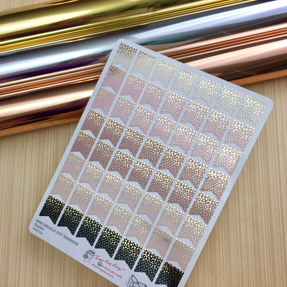 Mini Grid Banners Clear Foiled Banner Stickers 56 Stickers Total ...