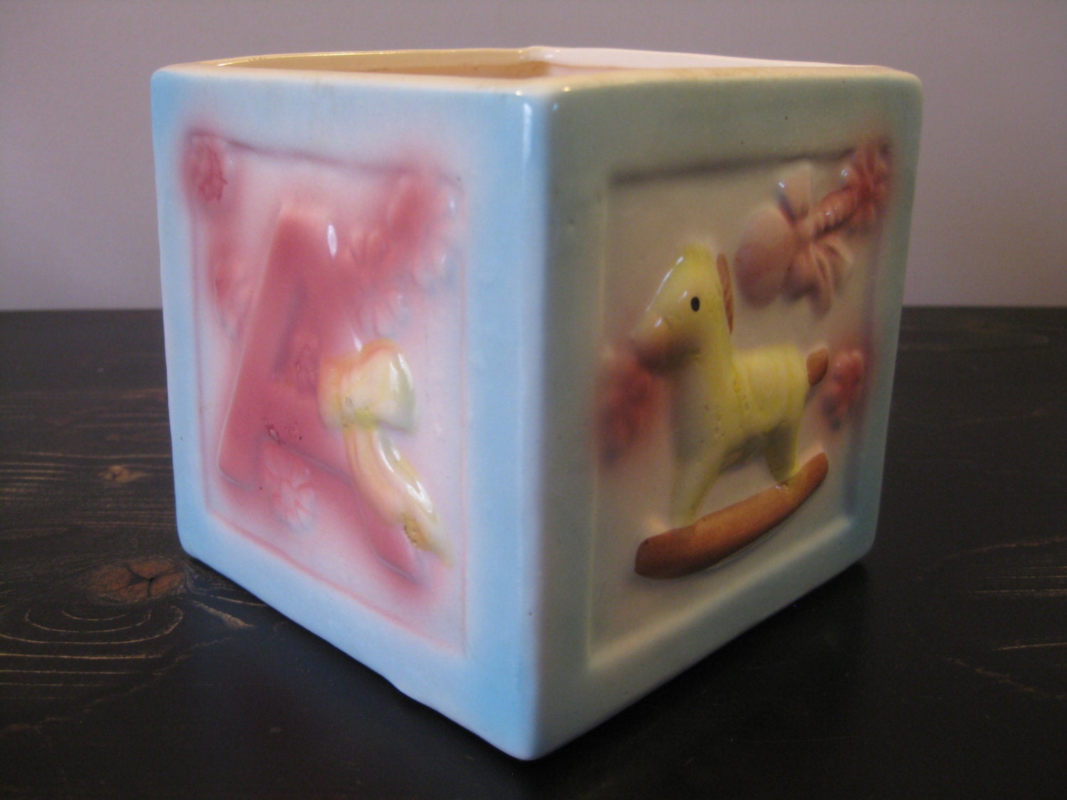 Ceramic Baby Block Planter by Nancy Pew / Baby Block Planter / Baby ...