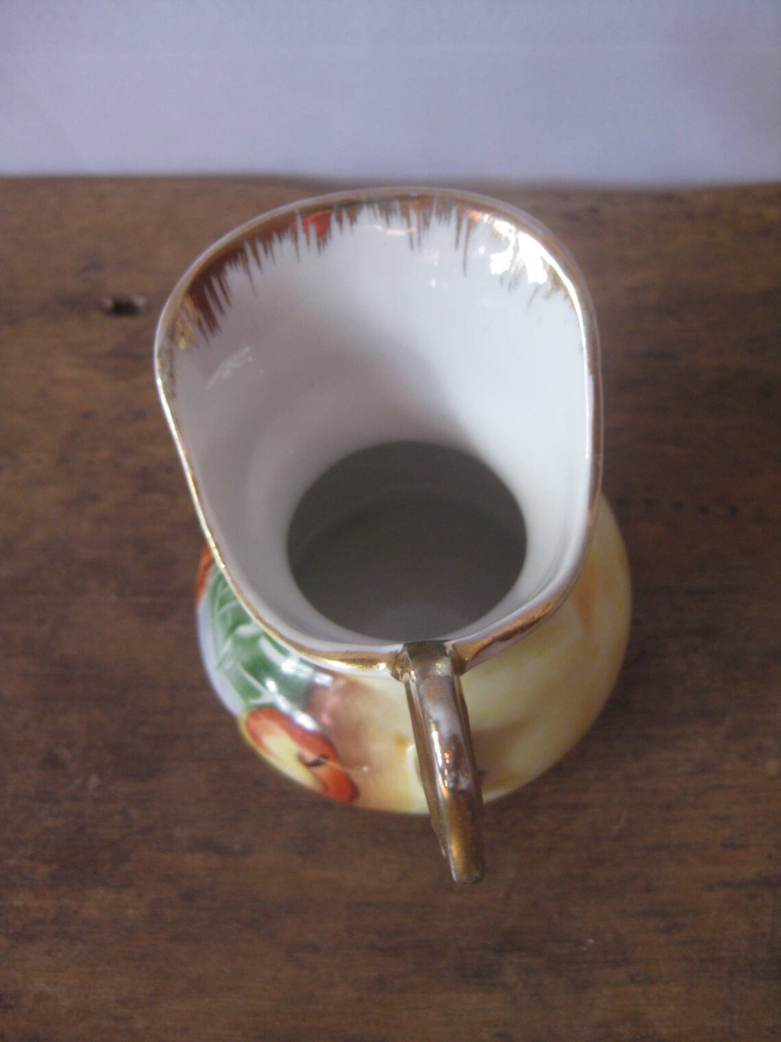 Vintage Mini Pitcher and Bowl With Hand-painted Fruit Design / Bowl ...