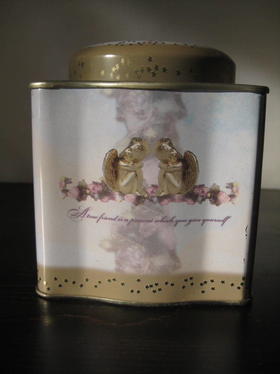 Angel Friendship Theme Storage Tin / Scalloped-shaped Angel Tin ...