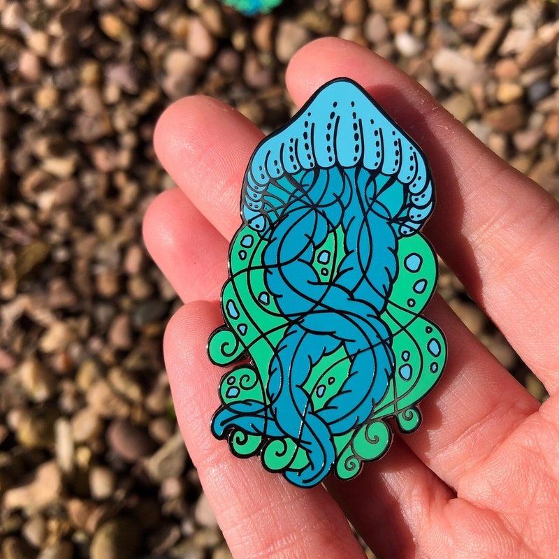Jellyfish Pin - Etsy