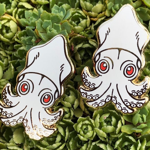 Squid Enamel Pin - Etsy