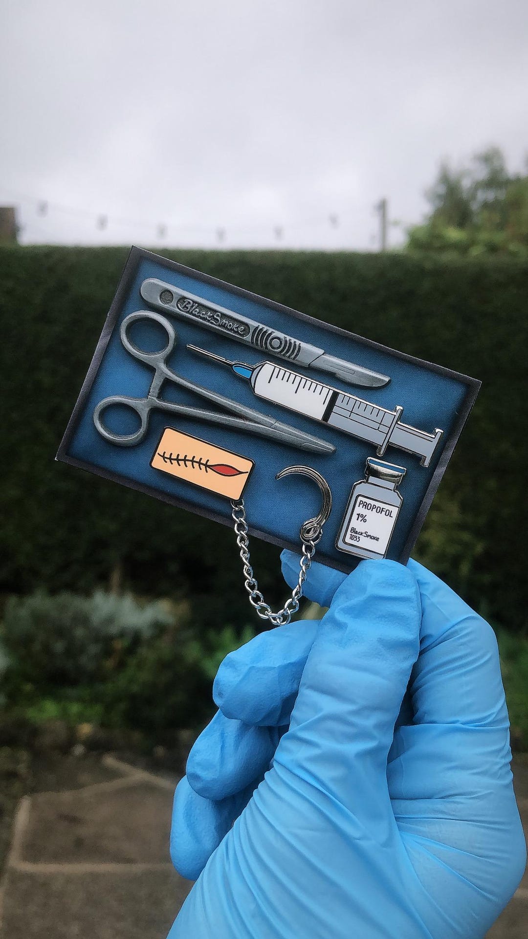 Surgery Enamel Pin (FULL SET) 6 Pins, Scalpel, Needleholder ...