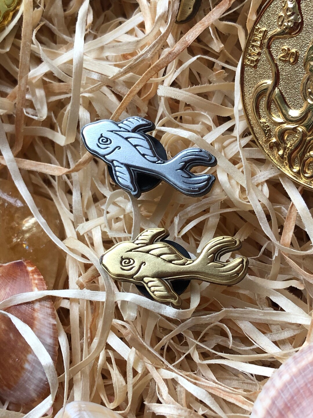 Fish Enamel Pin PAIR - Etsy
