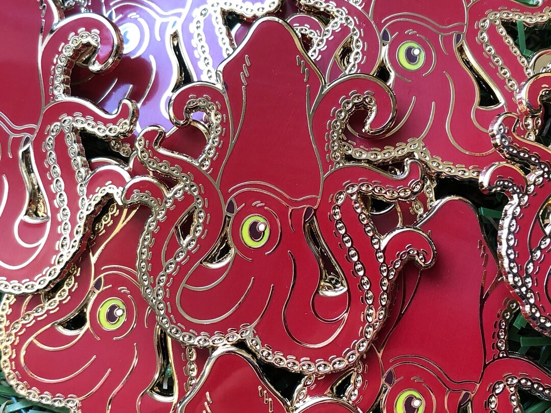 Giant Squid Enamel Pin B GRADES - Etsy