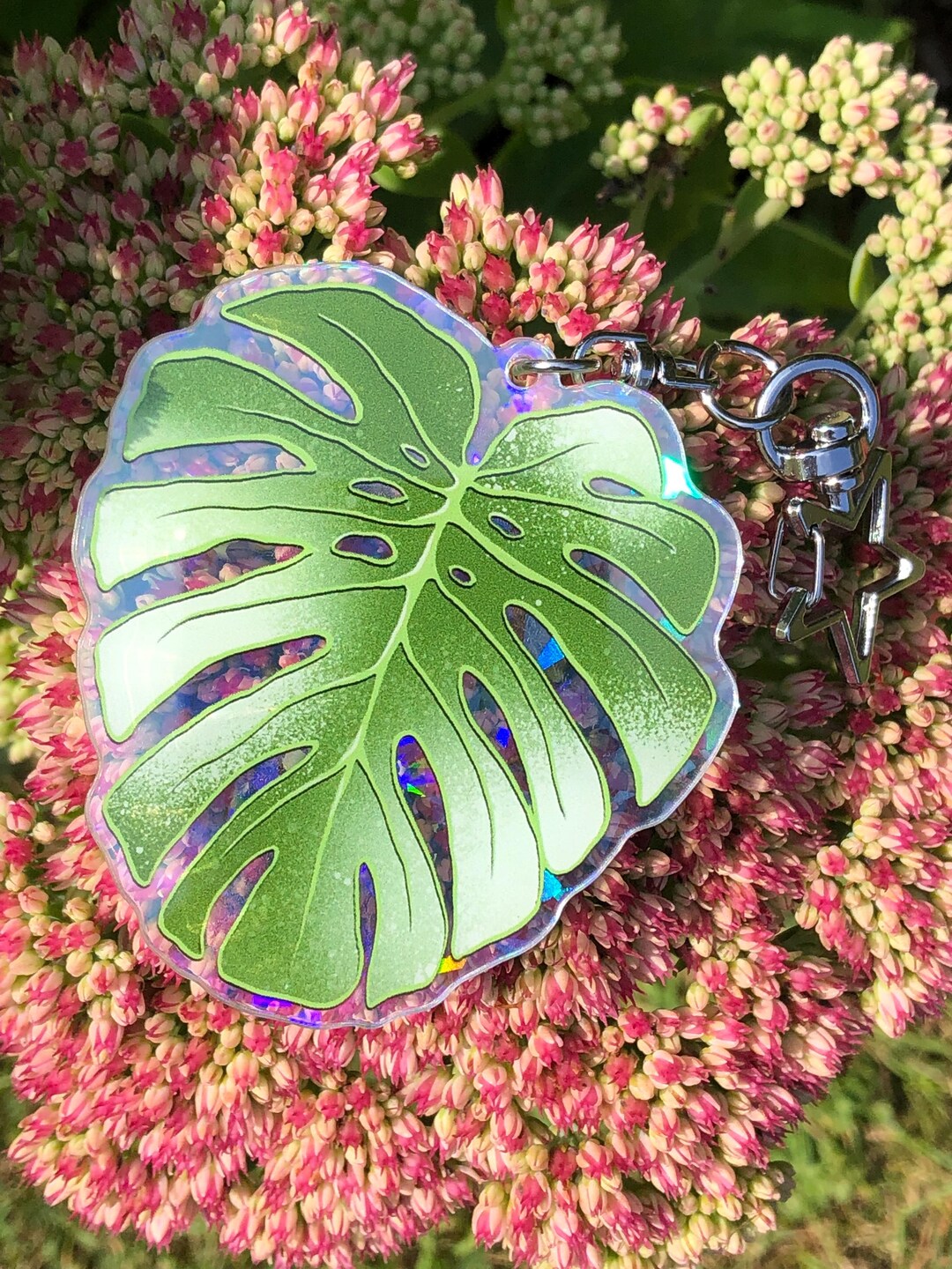 Monstera Leaf Keychain - Etsy