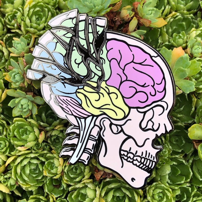 Brain Pin - Etsy