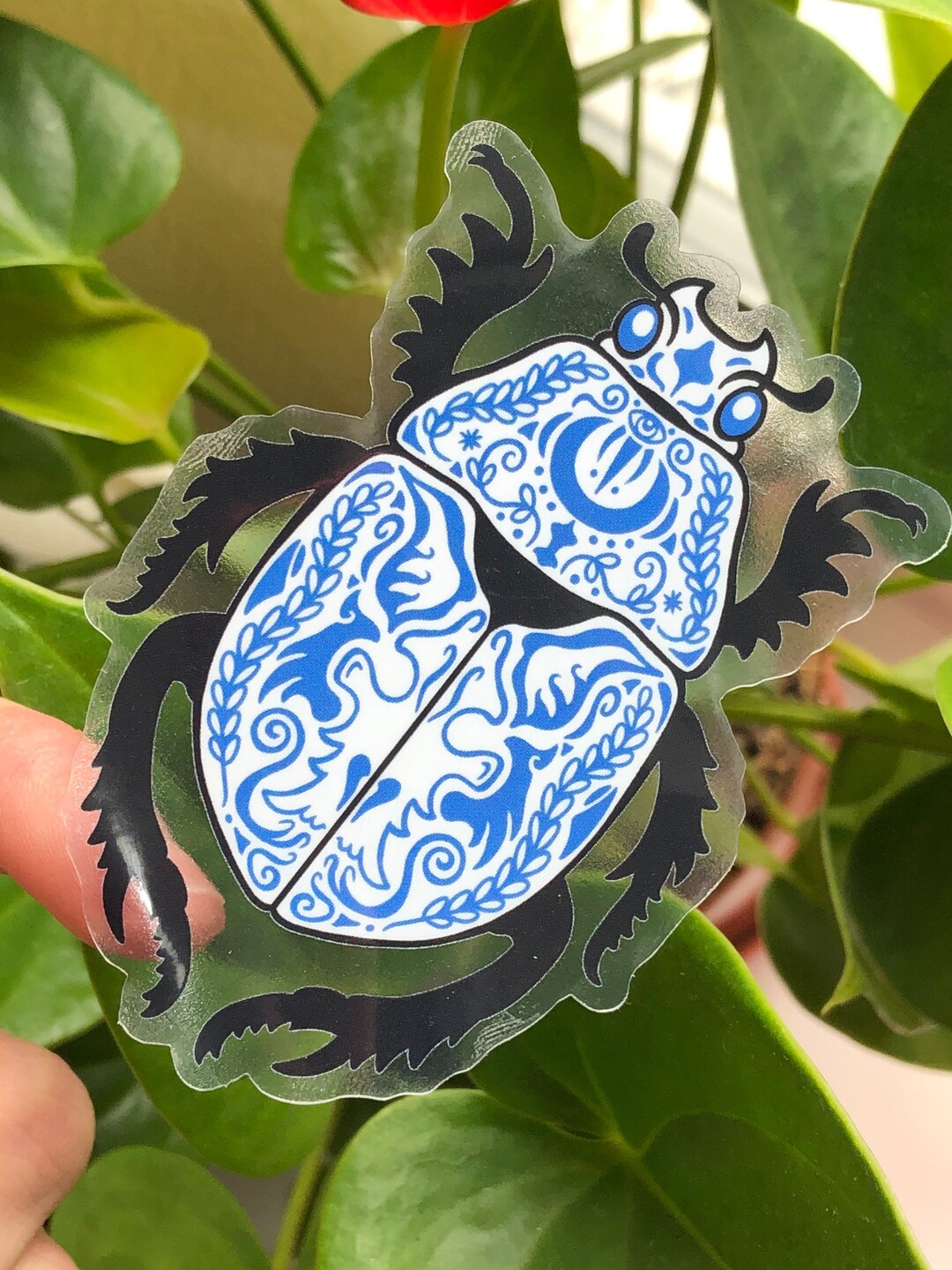 Skull Bug Transparent Sticker - Etsy