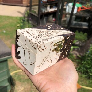 Pyrography Crow Box, Small Jewellery Box - Etsy