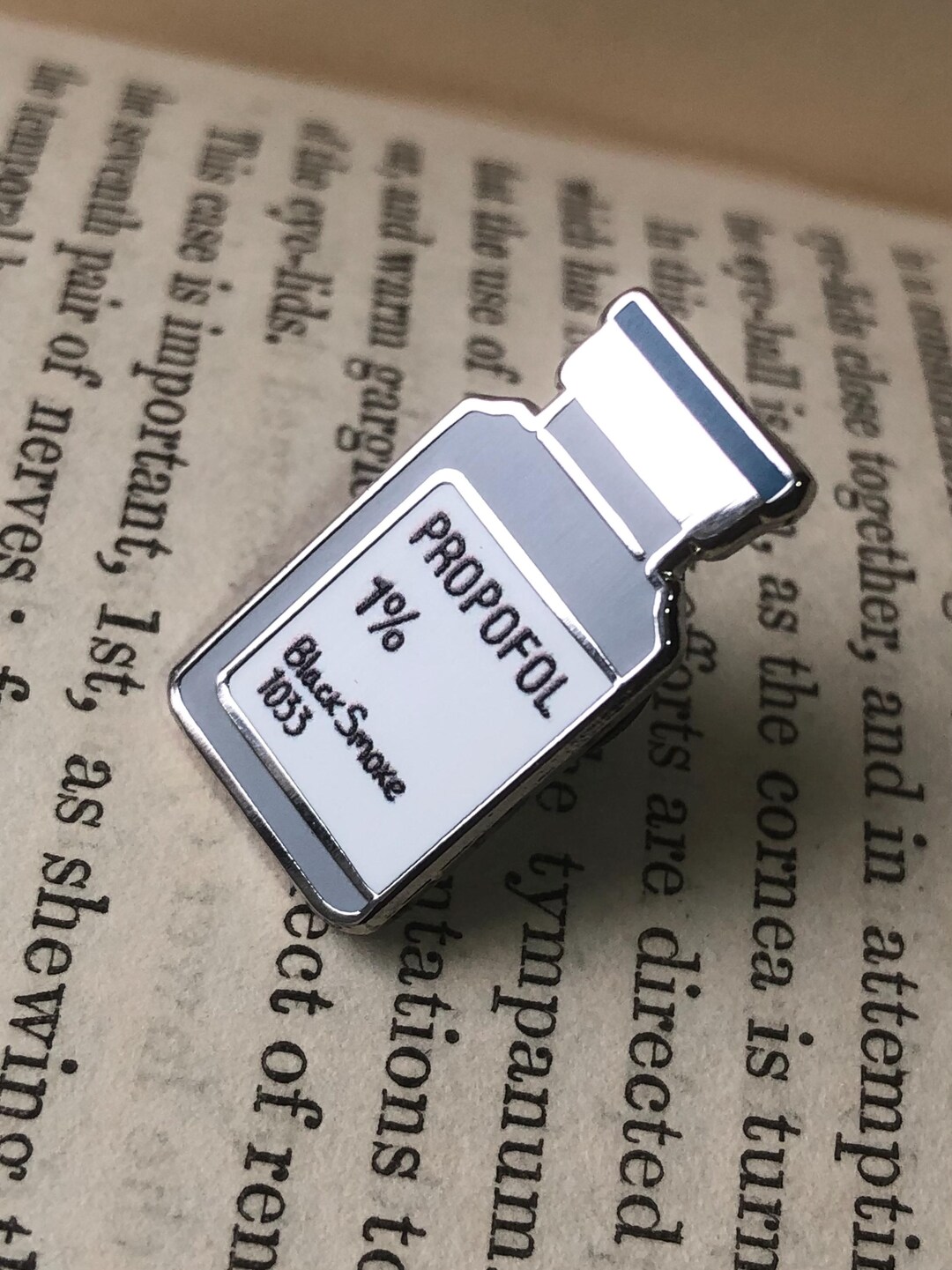 Surgery Enamel Pins: Propofol Anaesthetic Bottle - Etsy