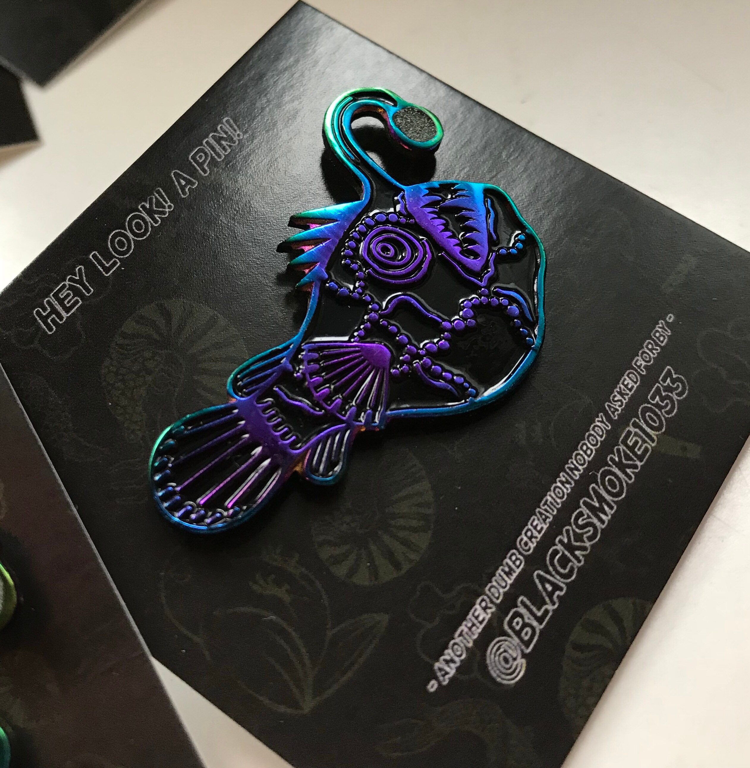 Rainbow Plate Anglerfish Enamel Pin - Etsy UK
