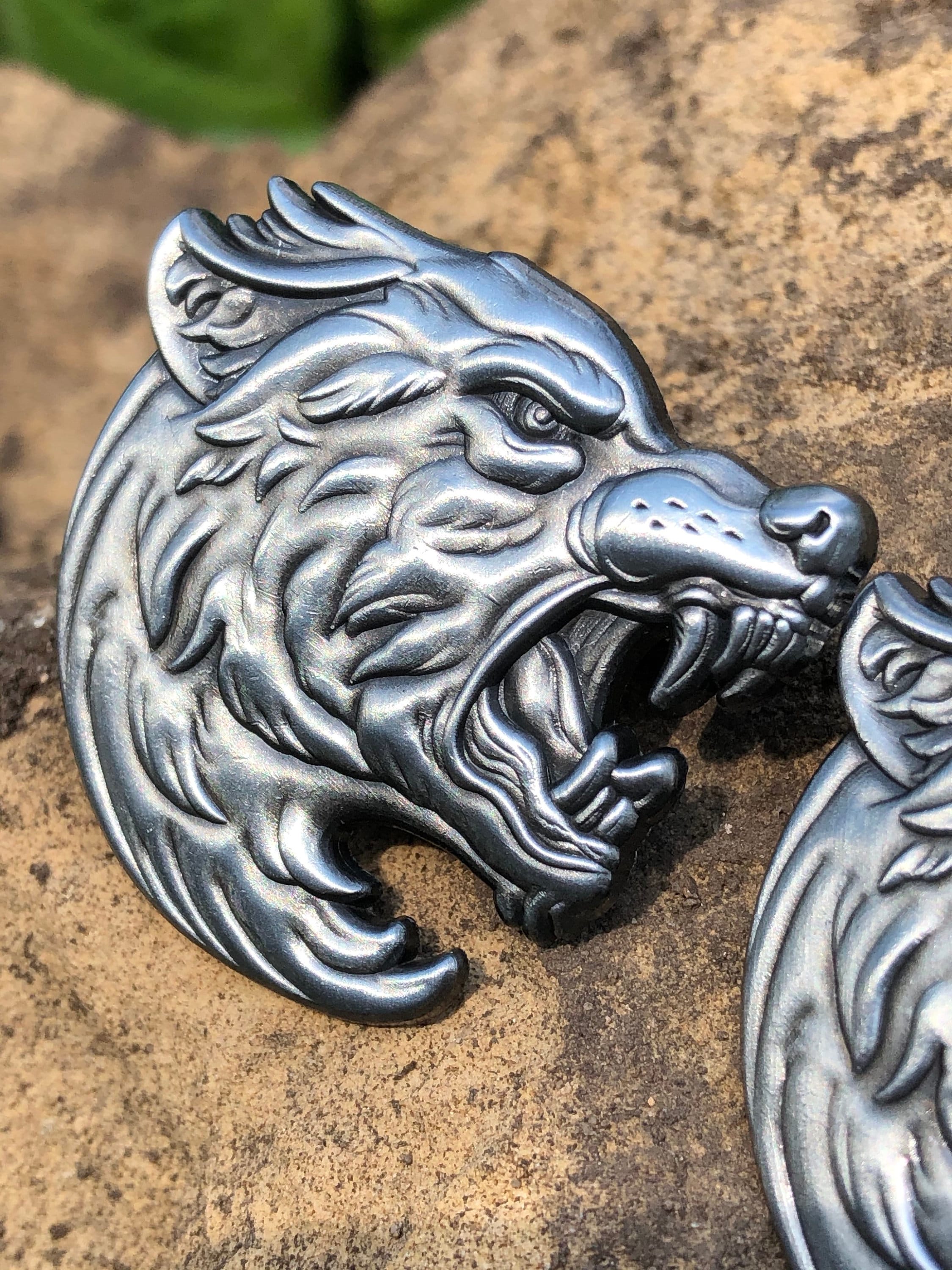 3D Wolf Pin - Etsy