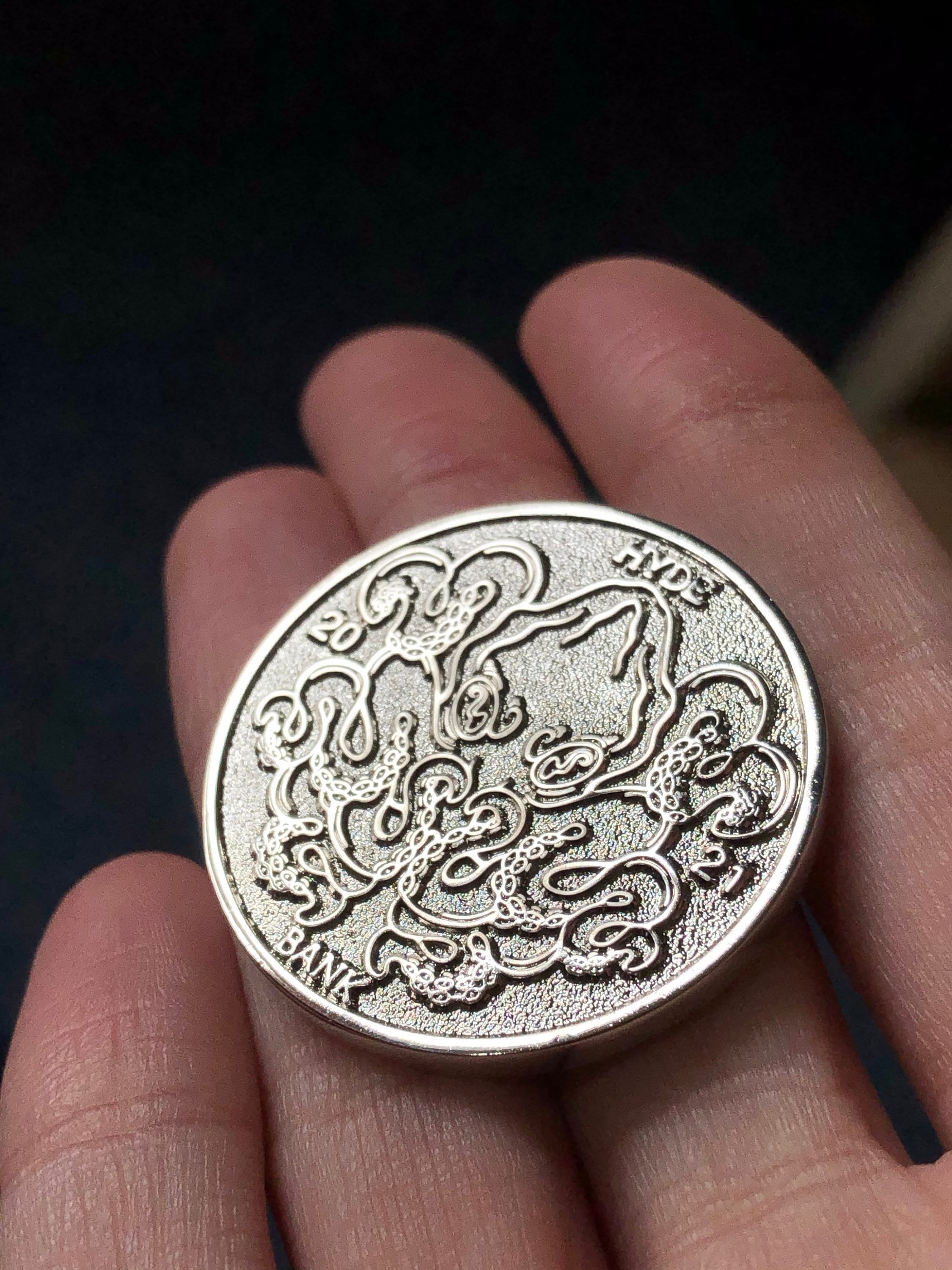 Silver Octopus Coin - Etsy