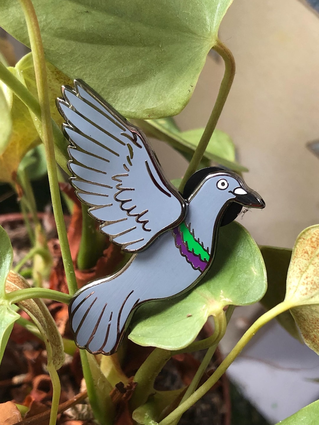 Flying Pigeon Hard Enamel Pin - Etsy