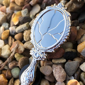 Mirror Enamel Pin, Victorian Gothic 3D Finish Silver, - Etsy