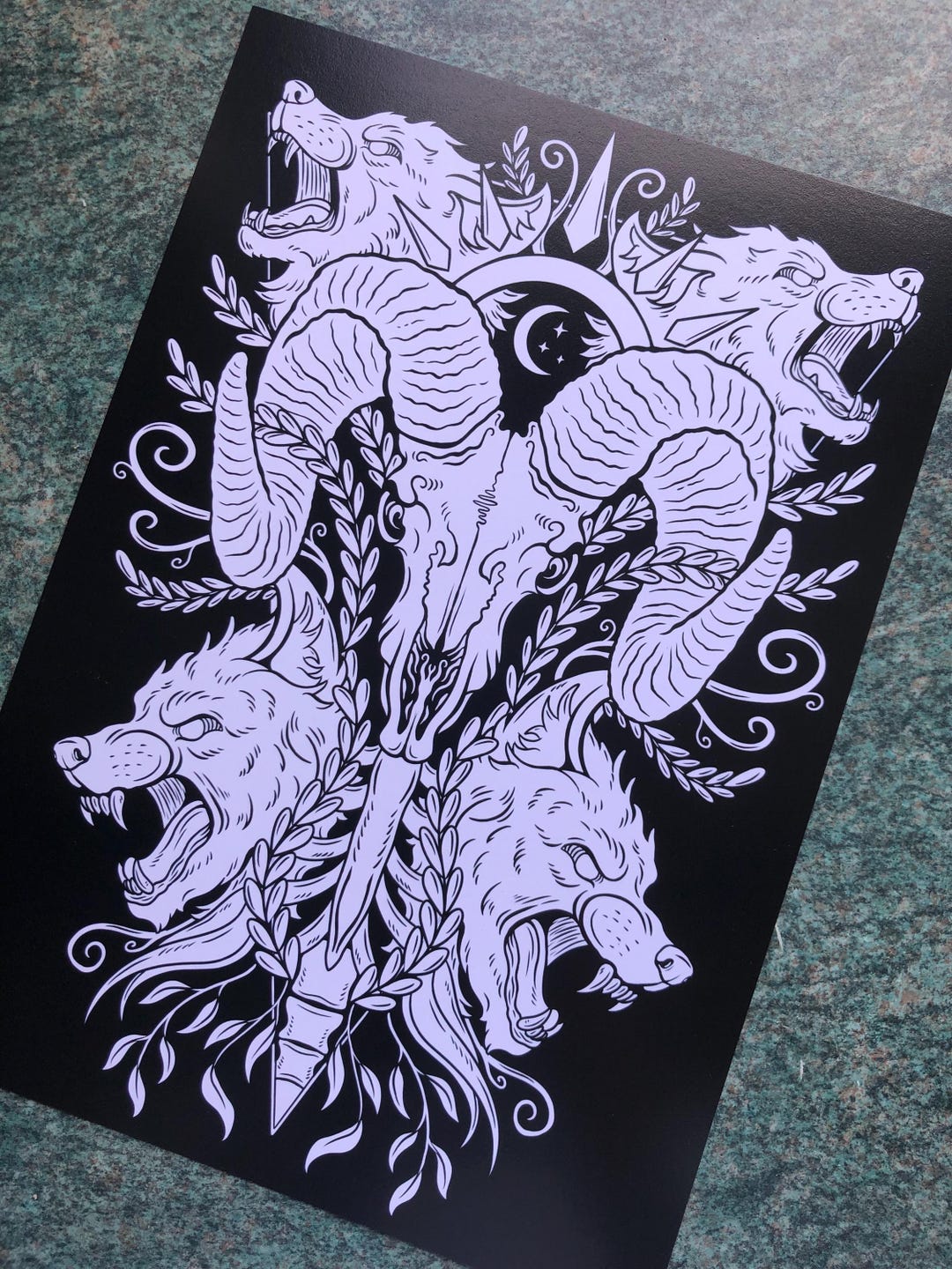 Ram A4 Print - Etsy