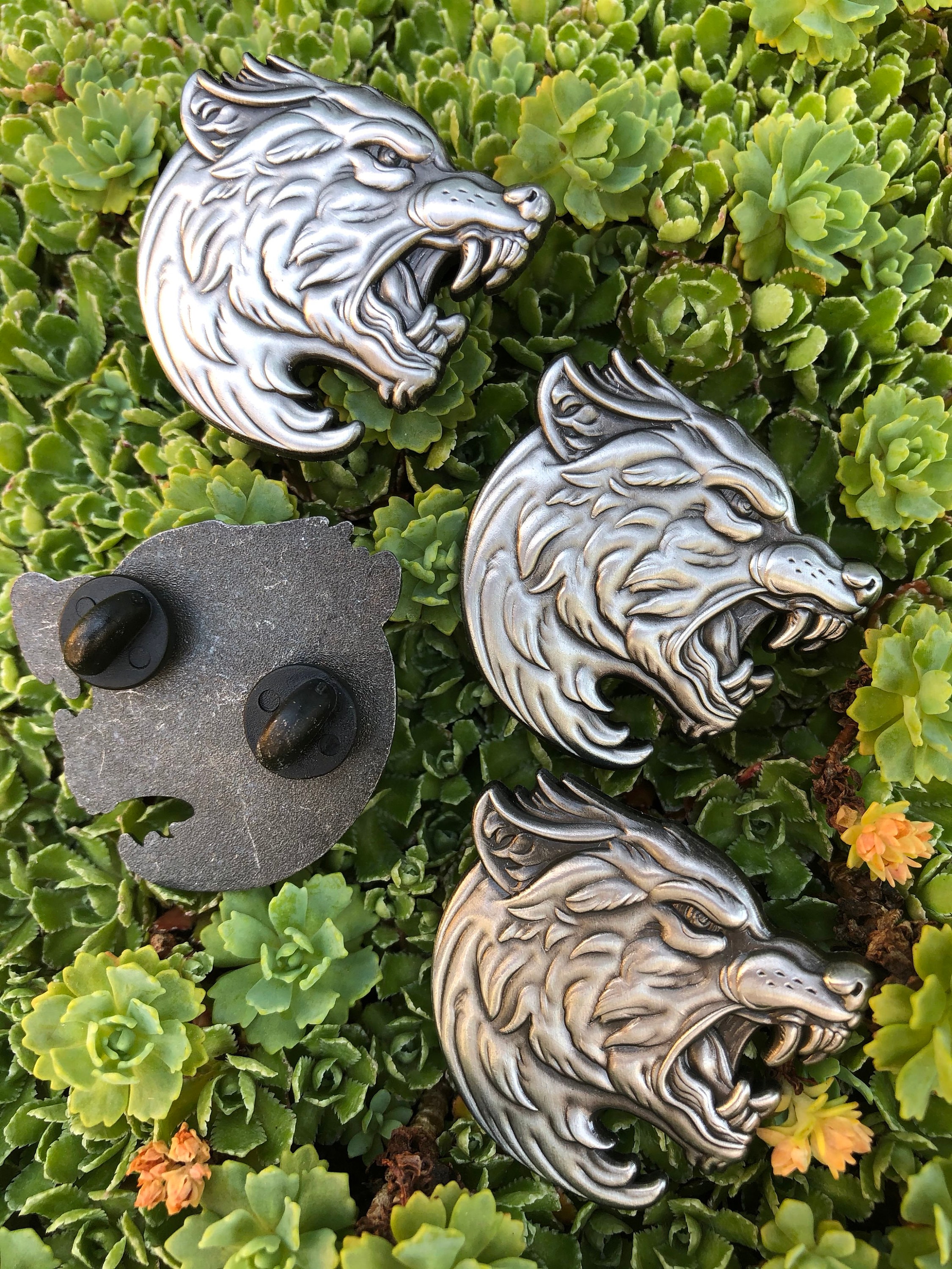 3D Wolf Pin - Etsy