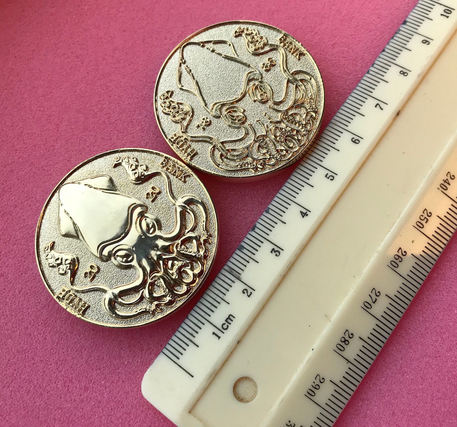 Gold Squid Coin | Etsy