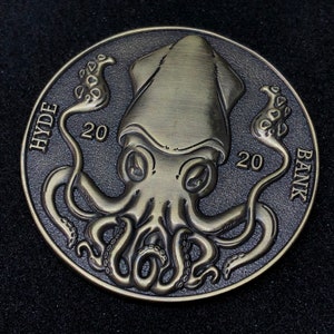 Antique Gold Squid Coin - Etsy