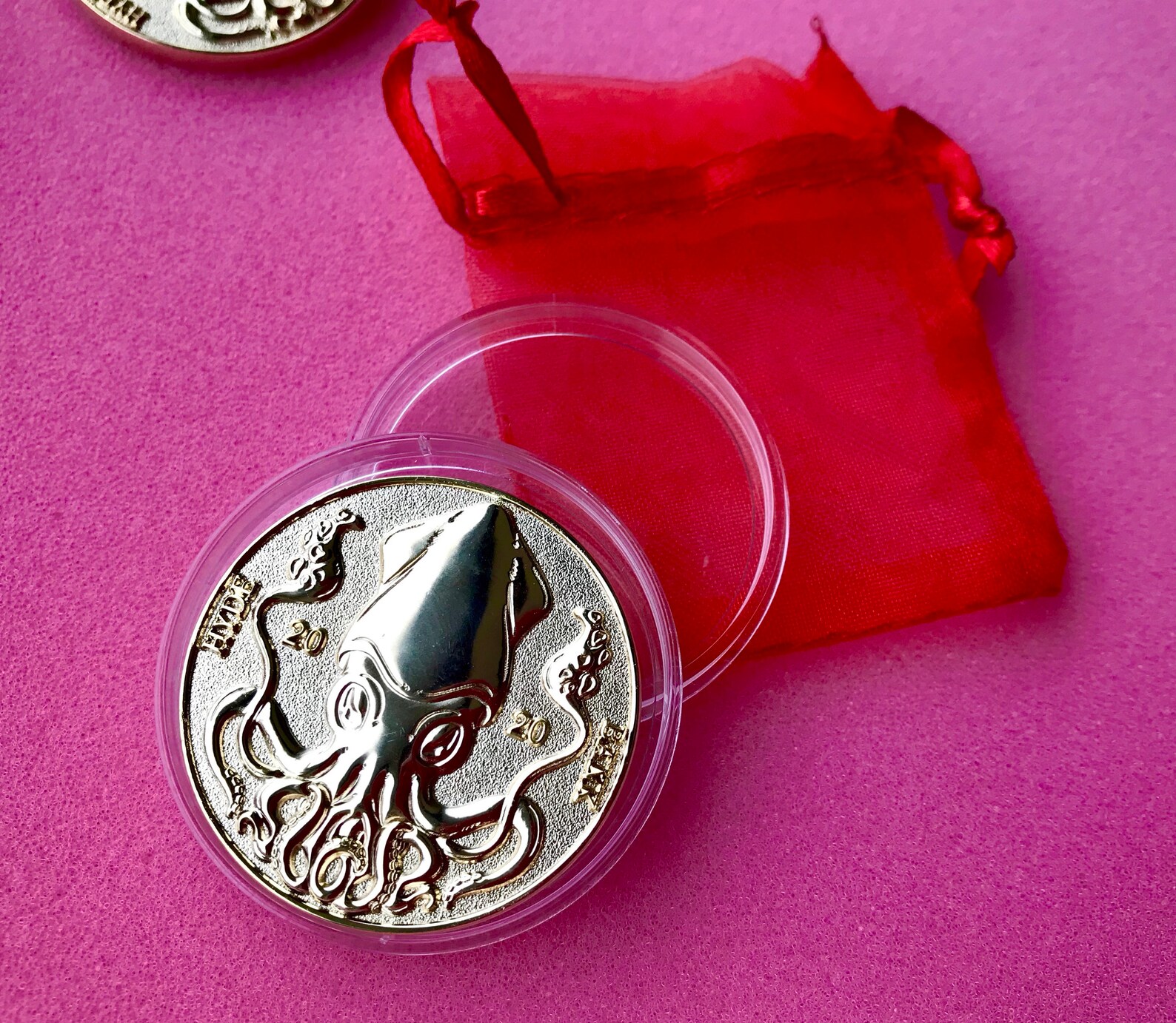 Gold Squid Coin | Etsy