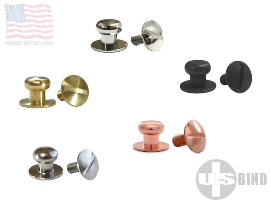 Extra Small Button Head Stud & Screw Solid Brass Made in USA - Etsy