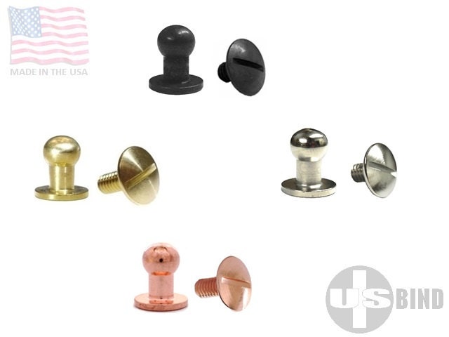 Large Button Head Stud & Screw Solid Brass Made in USA - Etsy
