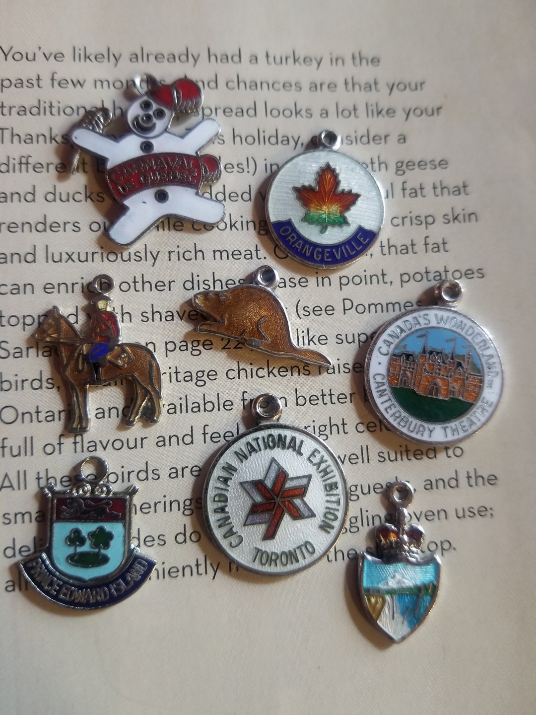 Vintage Enameled Sterling Canadian Themed Charms Mountie RCMP - Etsy