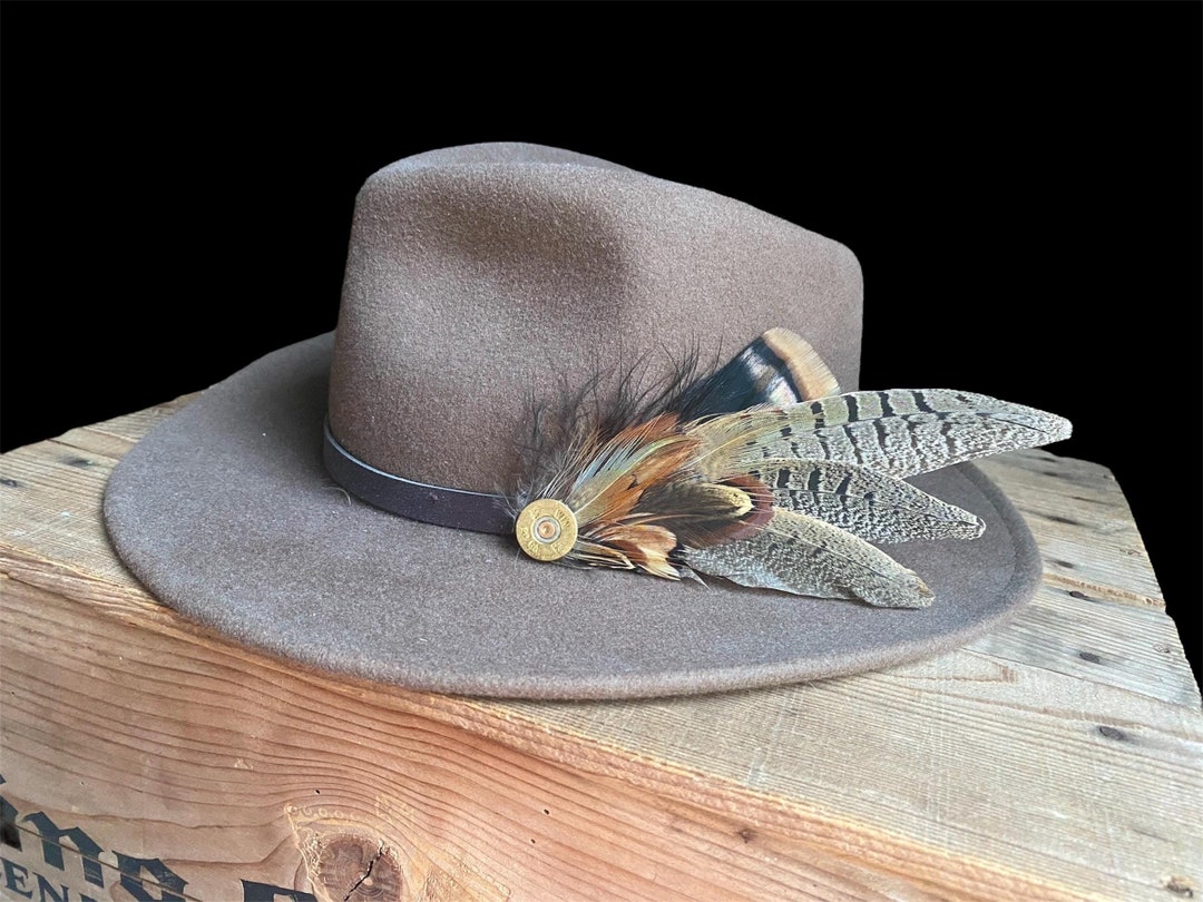 Game Bird Feather Hat Trim W/magnetic Fastener & Brass Winchester 20 ...